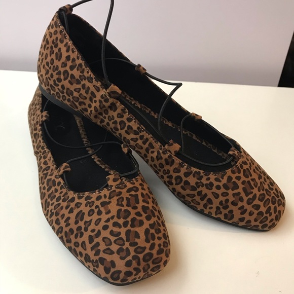 Sugar | Shoes | New Sugar Leopard Print Flats Wdetail Sz 85 | Poshmark